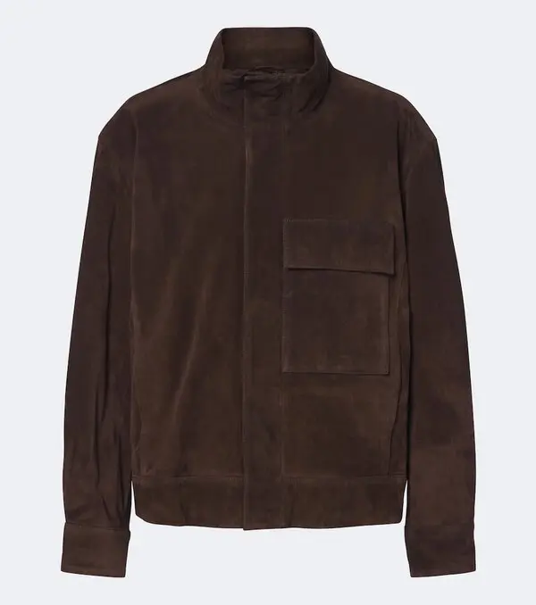NILI LOTAN Cirque Suede Jacket - Brown