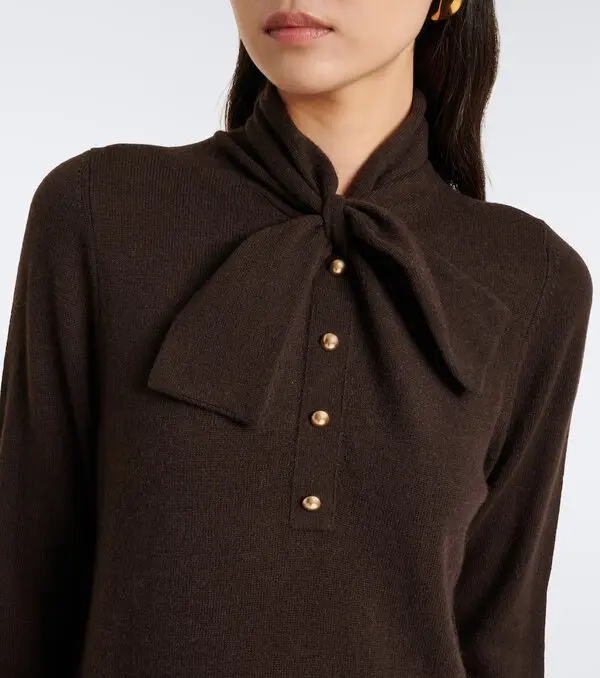 Jardin Des Orangers Tie-neck Wool And Cashmere Sweater