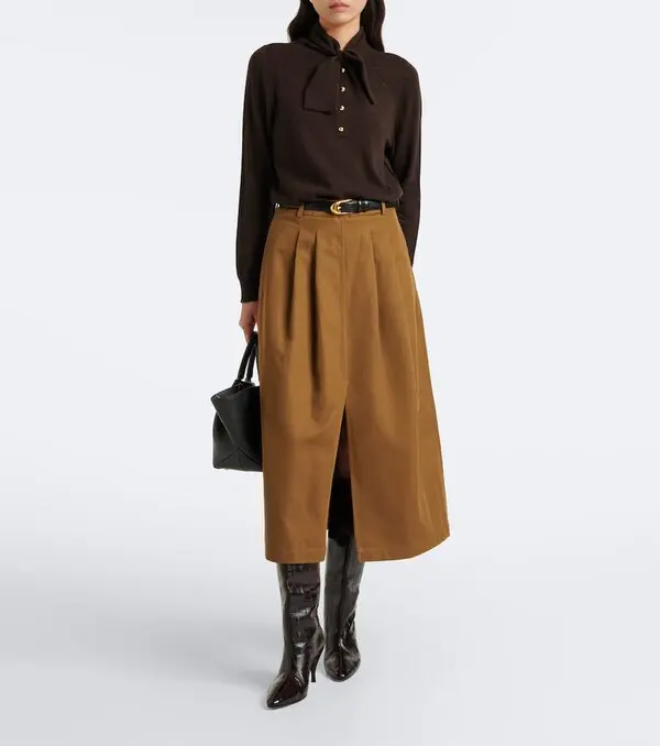 Jardin Des Orangers Tie-neck Wool And Cashmere Sweater