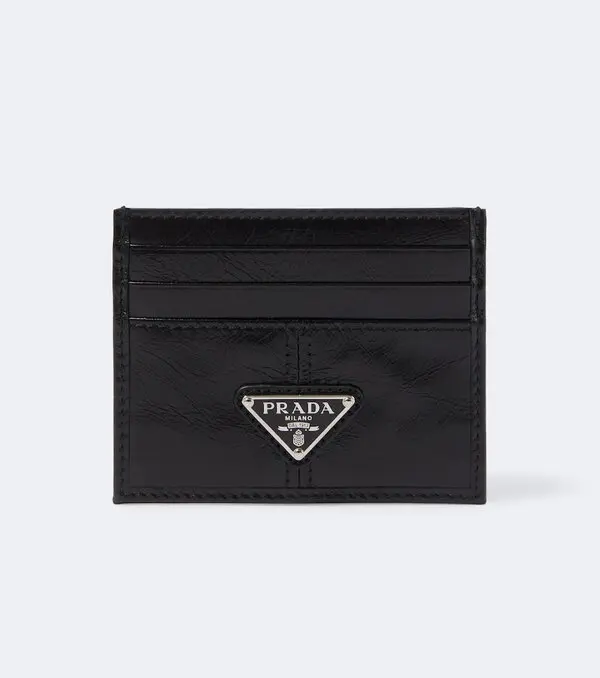 Prada Leather Card Holder - Black