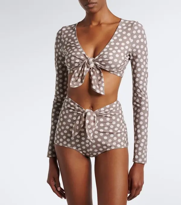 Alaïa Polka-dot Bikini - Beige