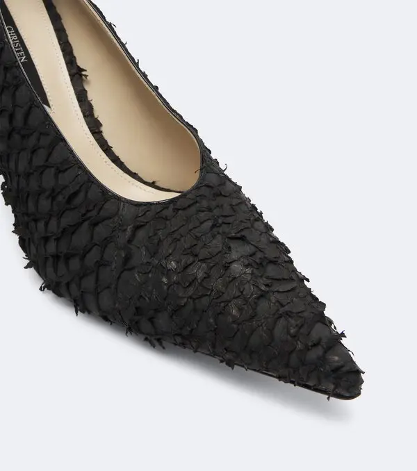 CHRISTEN Helix Leather Pumps - Black
