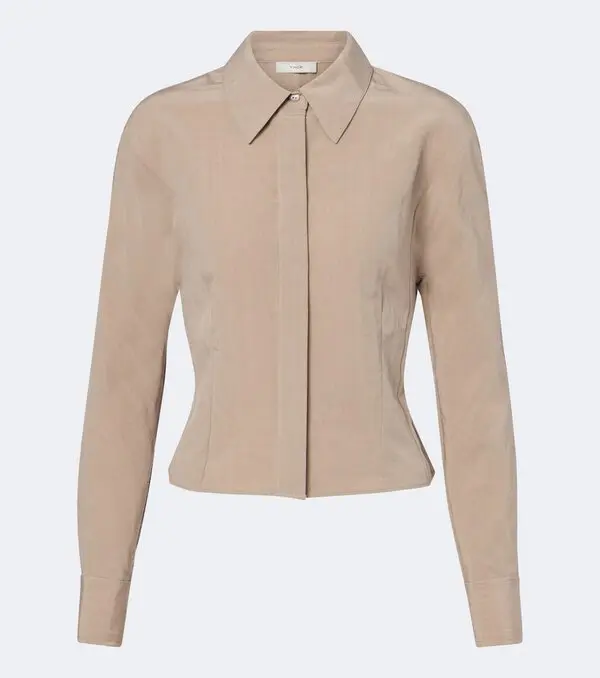 Vince Gathered Shirt - Beige