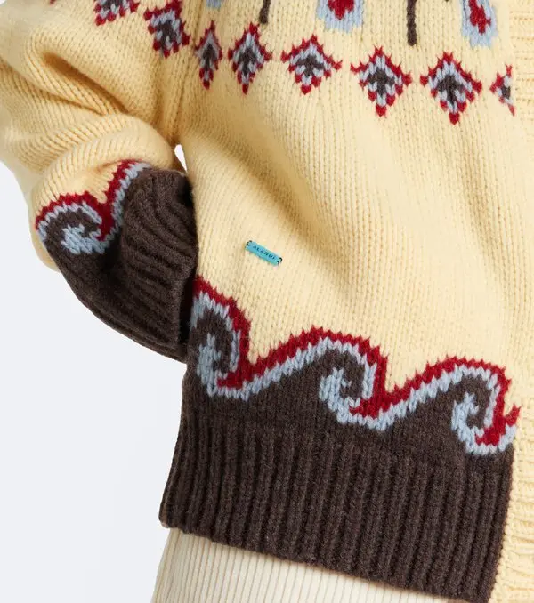 Alanui Virgin Wool Fair Isle Cardigan