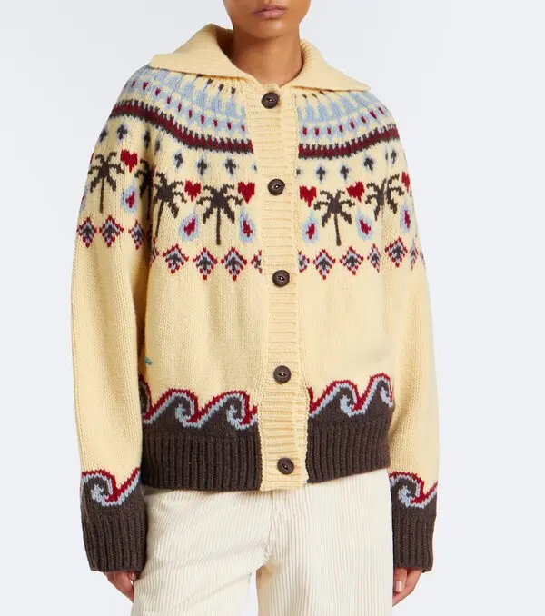 Alanui Virgin Wool Fair Isle Cardigan