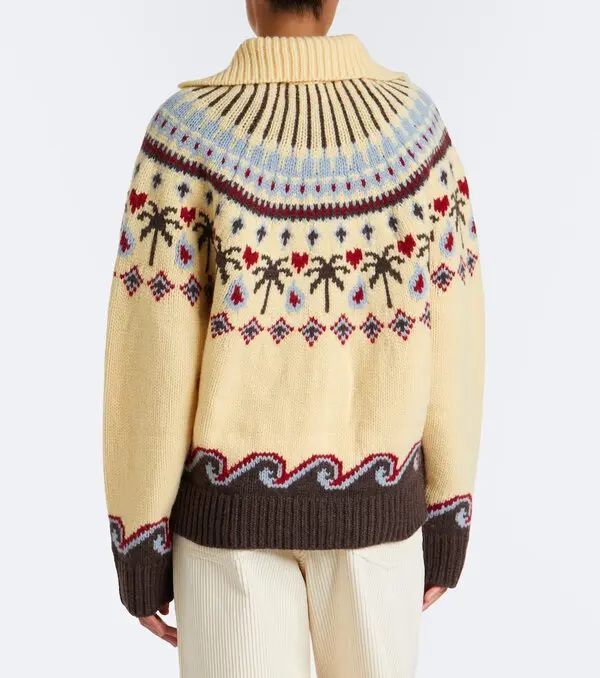 Alanui Virgin Wool Fair Isle Cardigan