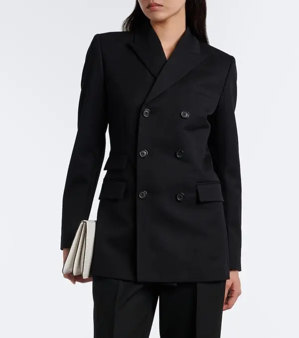 NILI LOTAN Noah Double-breasted Virgin Wool Blazer