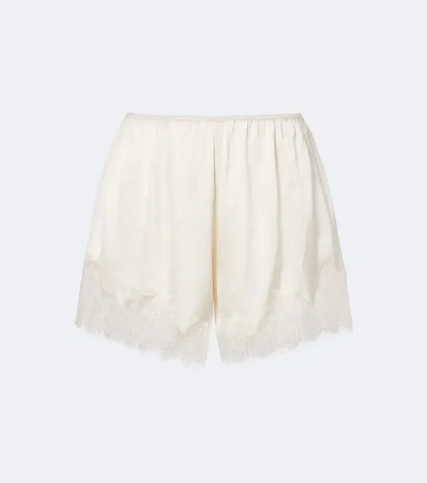 Citizens Of Humanity Lace-trimmed Satin Shorts - White