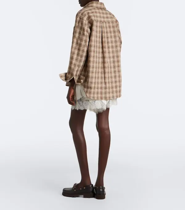 Citizens Of Humanity Lace-trimmed Satin Shorts