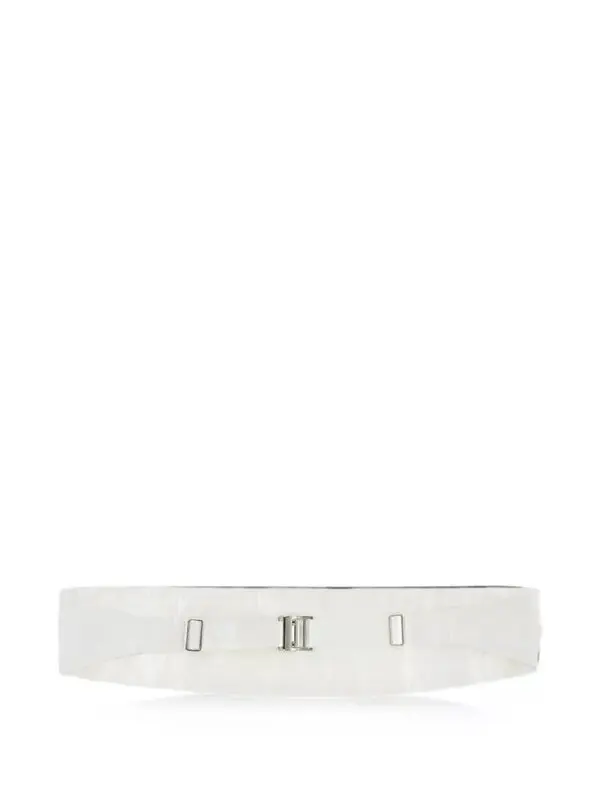 Corneliani Pleated Silk Cummerbund - White