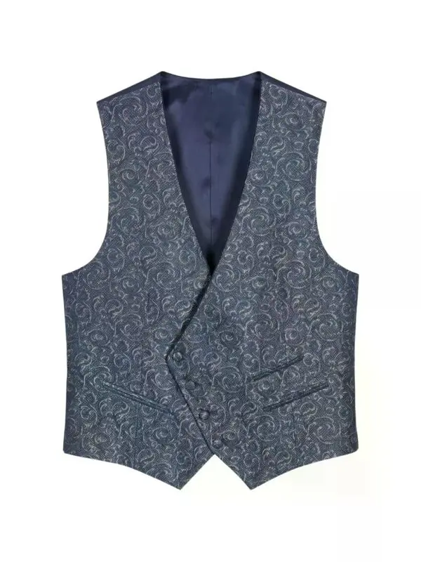 RAMON SANJURJO Paisley Pattern Waistcoat