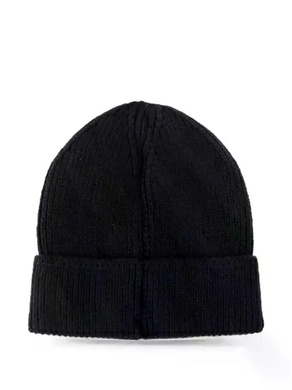 The North Face Logo-patch Knitted Beanie Hat - Black