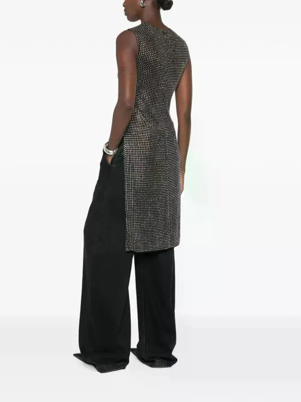Alexander Wang Crystal-embellished Asymmetric Top - Black