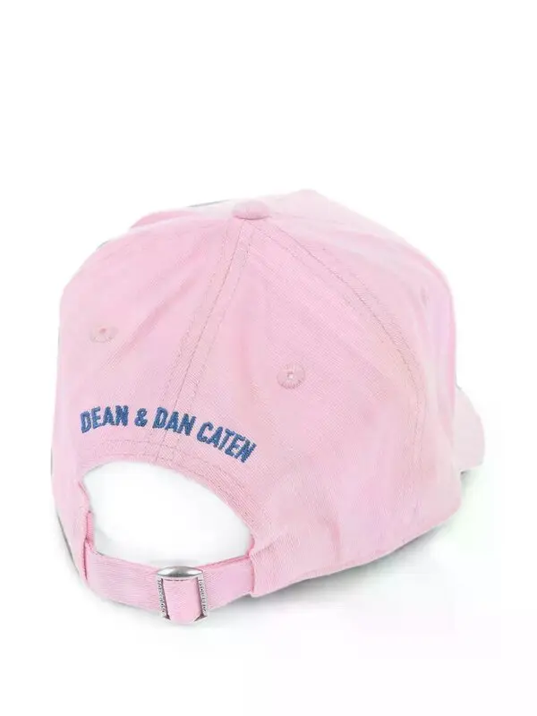 Dsquared2 Logo-embroidered Distressed Baseball Cap