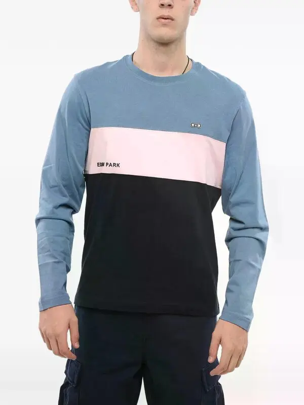 EDEN PARK Logo-print Colour-block T-shirt
