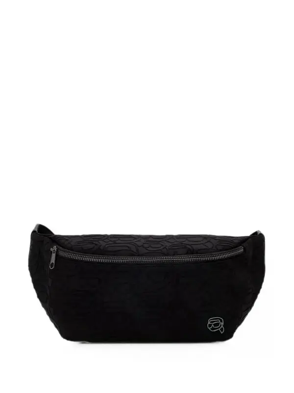 Karl Lagerfeld Logo-embossed Belt Bag - Black