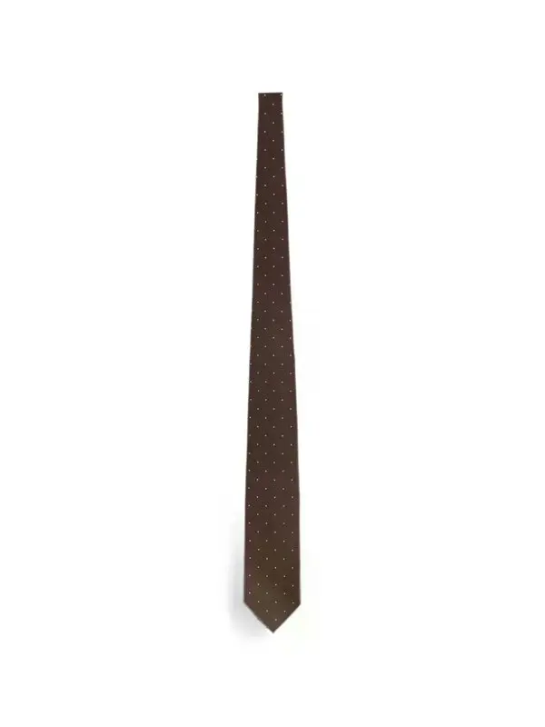 TOM FORD Polka-dot Neck Tie - Brown