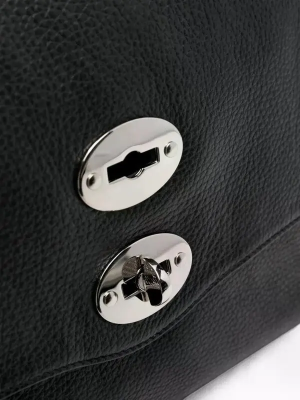 ZANELLATO Postina Stud-embellished Leather Shoulder Bag - Black