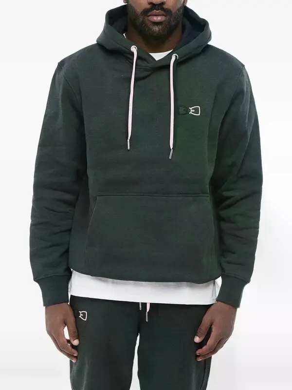 EDEN PARK Logo-embroidered Drawstring Hoodie - Green