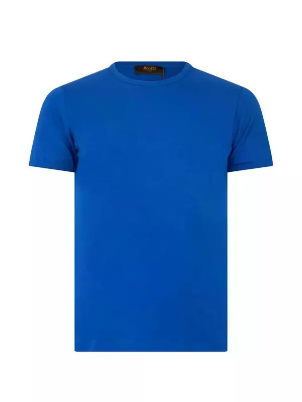 MOORER Farley Crew-neck Short-sleeve T-shirt - Blue