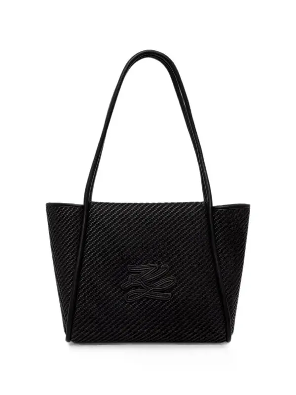 Karl Lagerfeld Woven Logo-patch Tote Bag