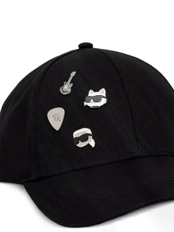 Karl Lagerfeld Pin-embellished Baseball Cap