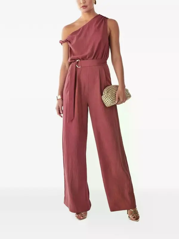 BWLDR Mariah One-shoulder Jumpsuit - Pink