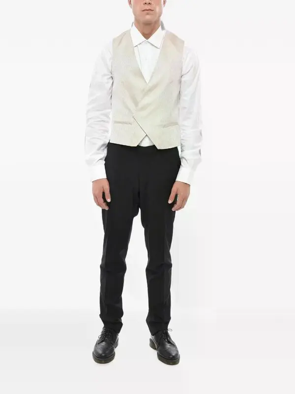 Corneliani Embroidered Double-breasted Waistcoat - Neutrals
