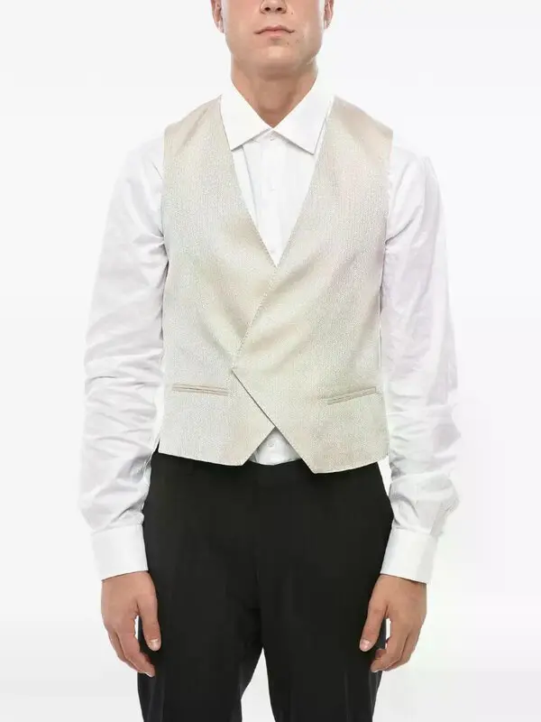 Corneliani Embroidered Double-breasted Waistcoat - Neutrals