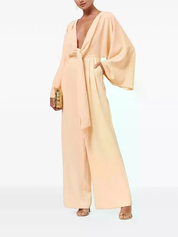 SAVEL Knot-embellishment Wide-leg Jumpsuit - Neutrals