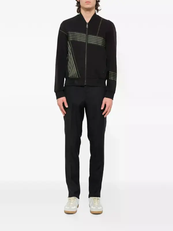 WOOYOUNGMI Striped Panelled Track Jacket