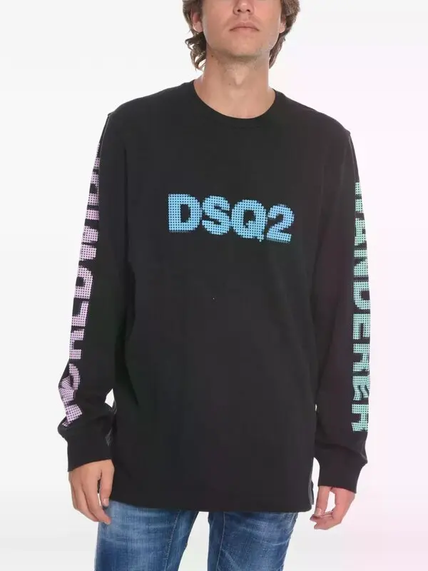 Dsquared2 Logo-print Long-sleeve T-shirt - Black