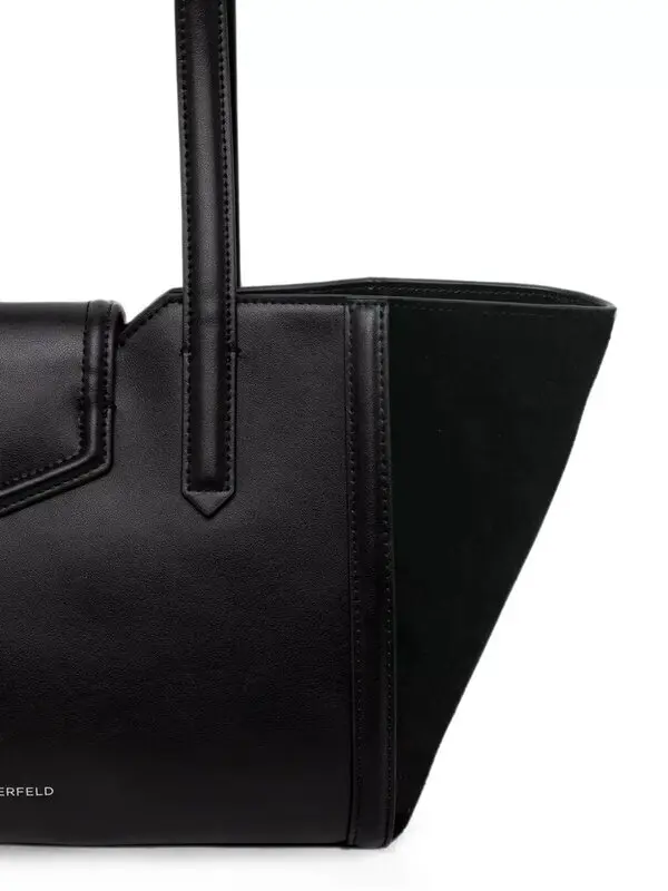 Karl Lagerfeld Paneled Logo Plaque Tote Bag