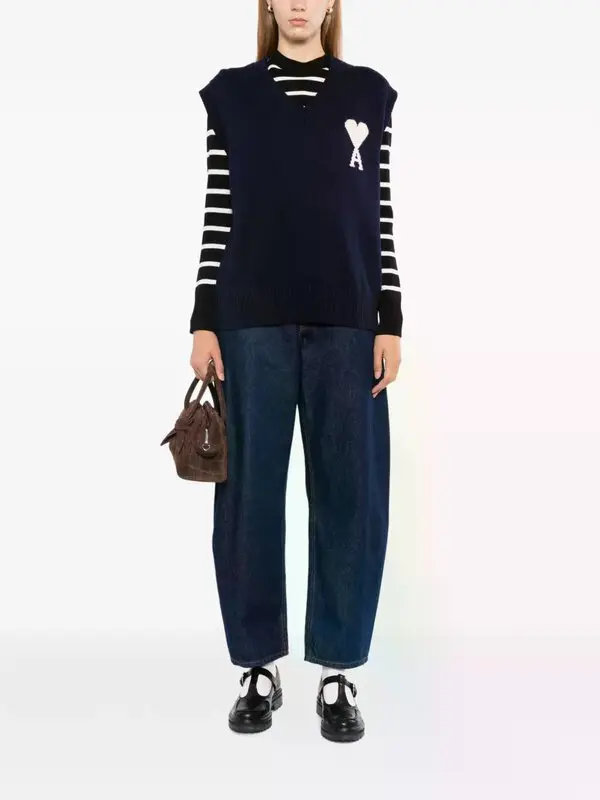 AMI Paris De Coeur V-neck Sweater Vest