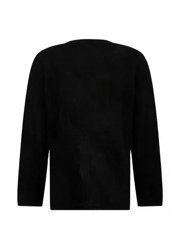 MOORER V-neck Mesh-knit Sweater
