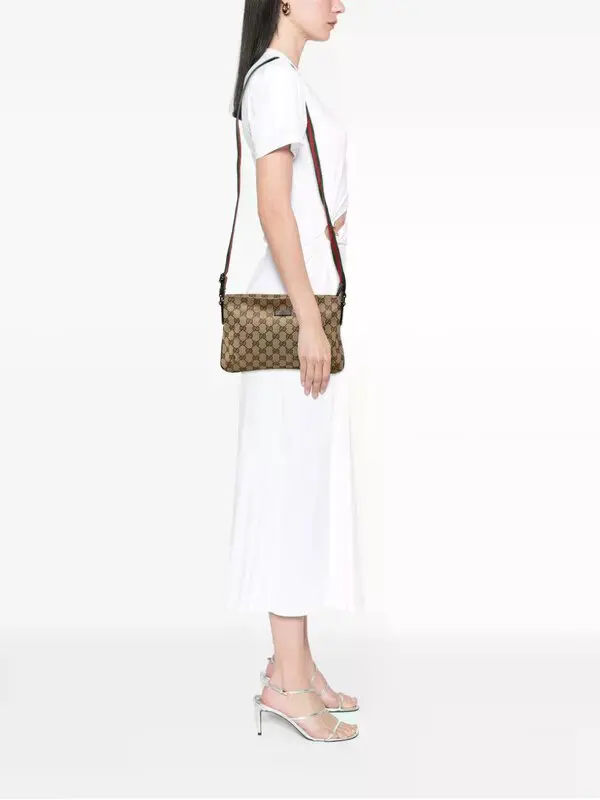 Gucci 2000-2015 Gg Canvas Web Crossbody Bag - Neutrals