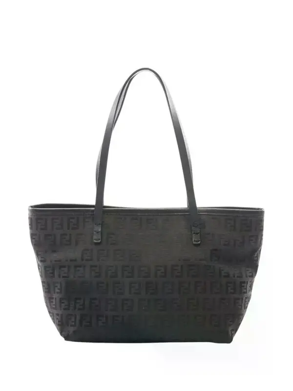 Fendi 2000-2010 Zucchino Canvas Tote Bag - Brown