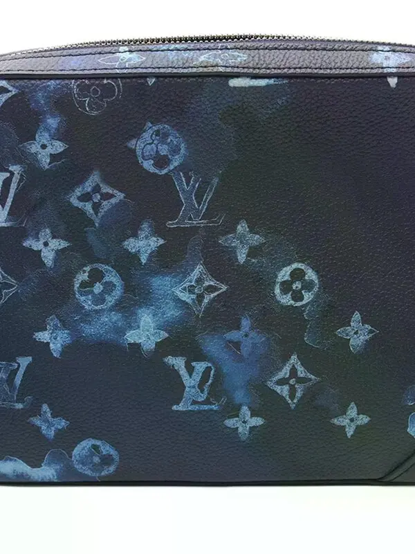 LOUIS VUITTON 2021 Monogram Ink Watercolor Trio Messenger Crossbody Bag - Blue