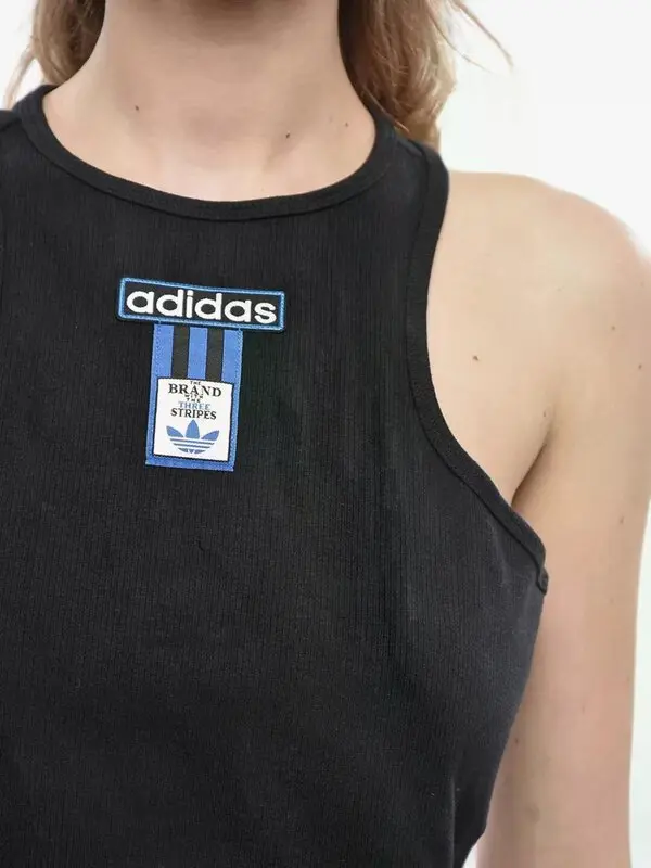 Adidas Logo-patch Ribbed Tank Top