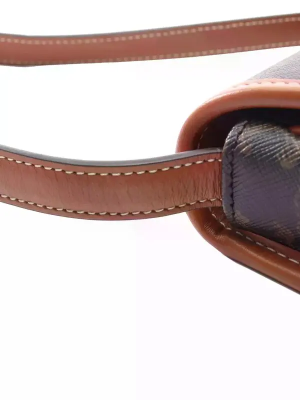 Celine Mini Triomphe Coated Canvas Besace Crossbody Bag