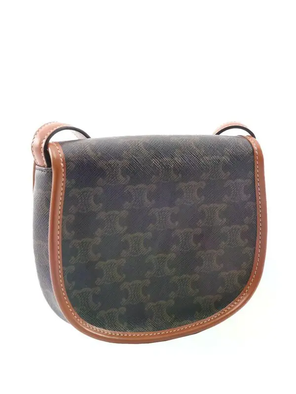 Celine Mini Triomphe Coated Canvas Besace Crossbody Bag