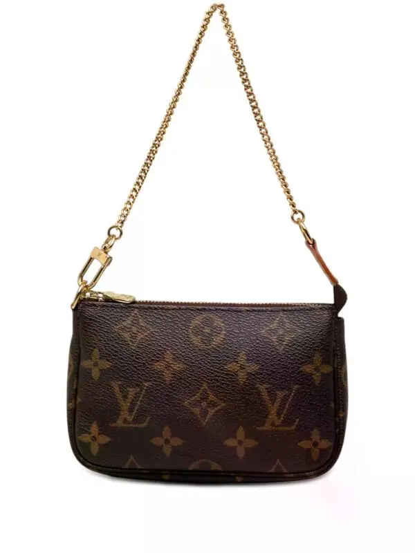 LOUIS VUITTON 2005 Monogram Mini Pochette Accessoires Handbag - Brown