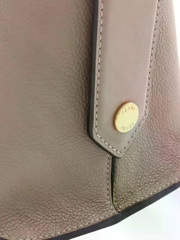 Fendi Leather Satchel - Neutrals