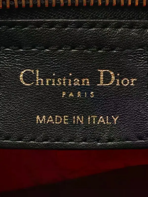 Dior Lambskin Cannage Lady Satchel - Black