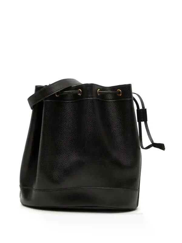 Hermès 1992-2010 Clemence Market Gm Bucket Bag - Black