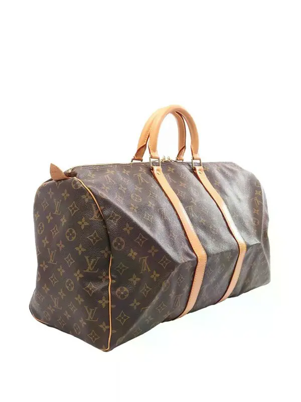 LOUIS VUITTON Monogram Keepall 50 Travel Bag - Brown