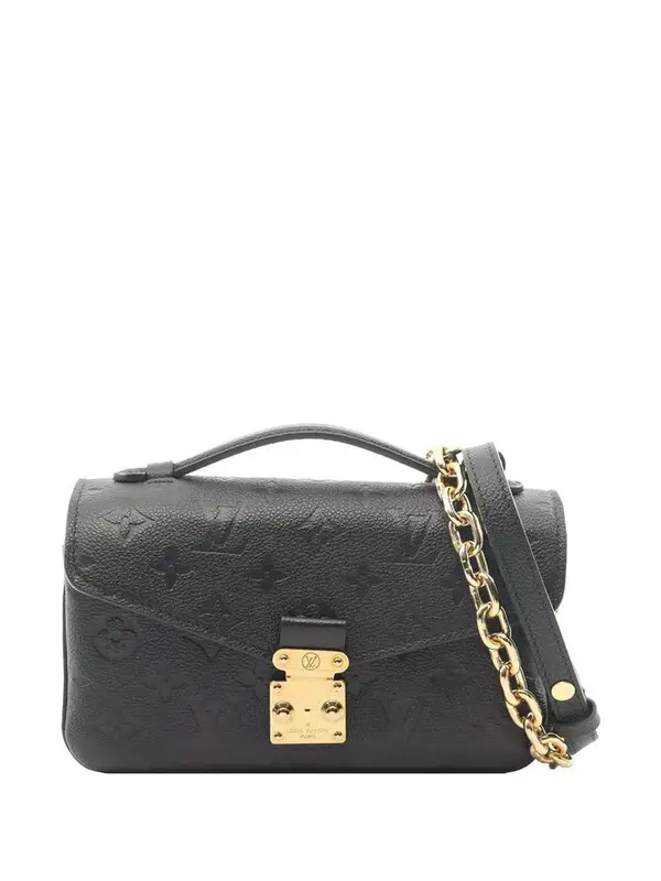 LOUIS VUITTON 2021-2026 Monogram Empreinte Pochette Metis East West Satchel - Black