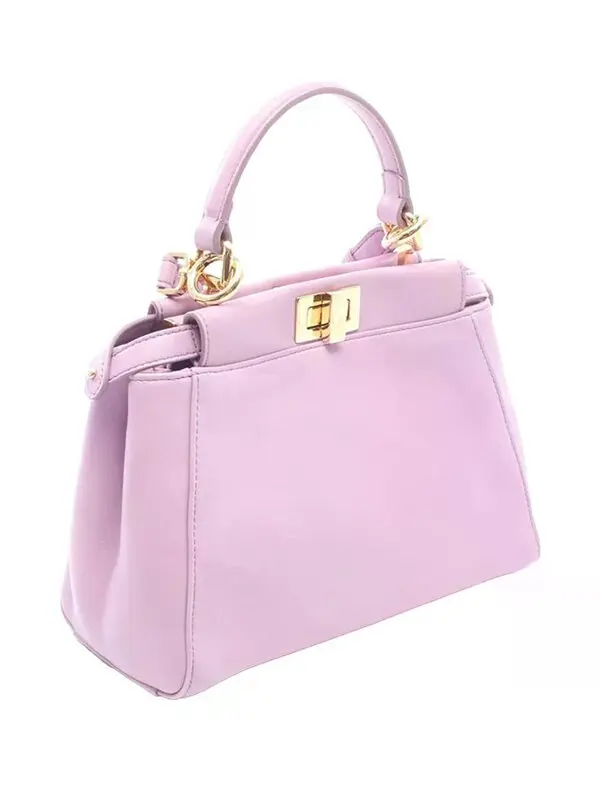 Fendi 2009-2015 Mini Leather Peekaboo Iconic Satchel - Pink