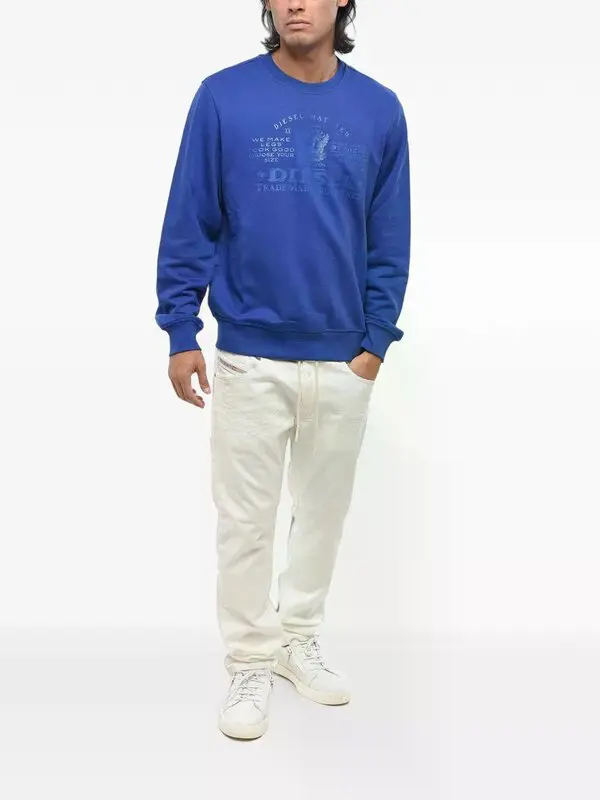 DIESEL® Logo Print Crew Neck Sweatshirt
