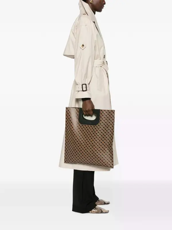GHERARDINI Logo-print Cut-out Handle Tote Bag